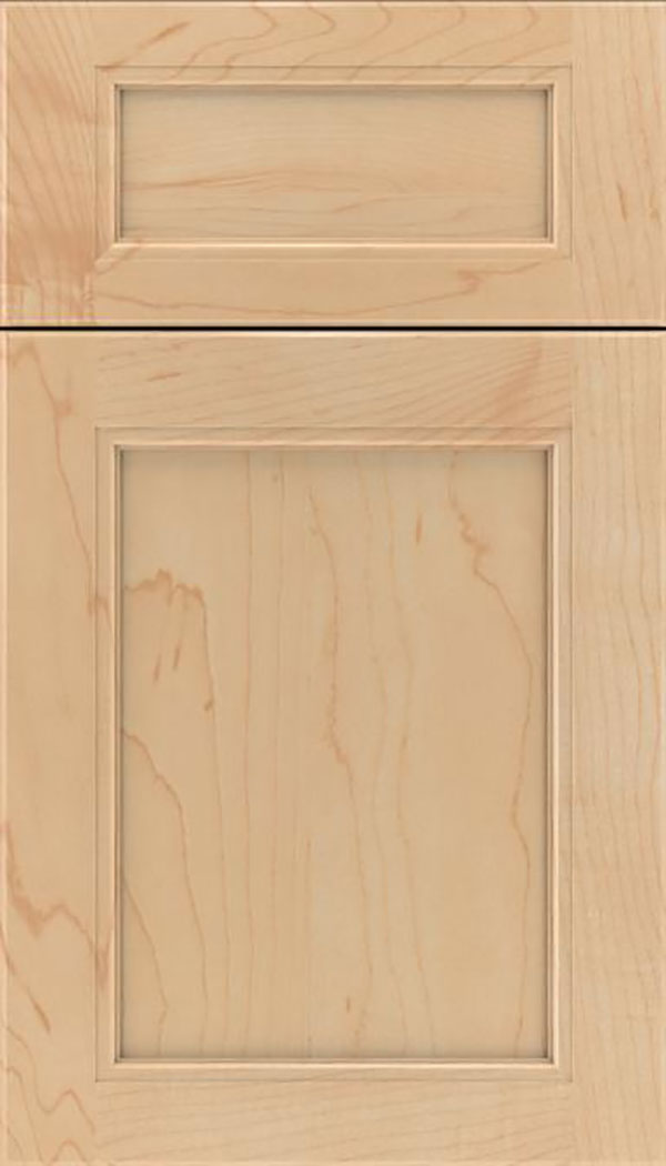 Templeton 5-Piece Maple recessed panel cabinet door in Natural
